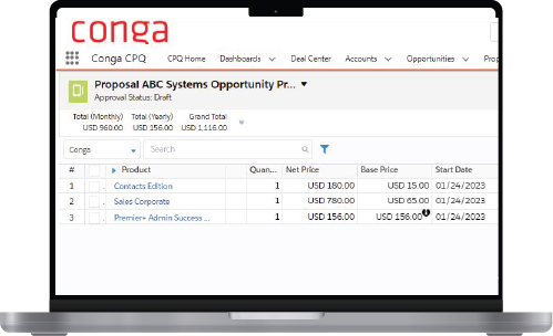 Configure, Price, Quote (CPQ): Detailed Features - Conga
